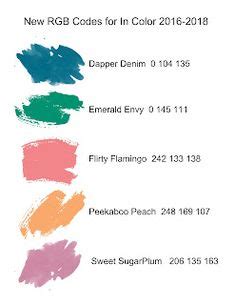 Best Rgb Hex Stampin Up Color Codes Ideas Stampin Up Stampin Color Coding
