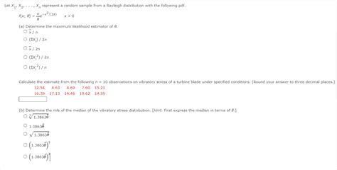 Solved Let X X Dots Xn Represent A Random Sample From A Chegg Com