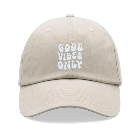 Good Vibes Only Baseball Cap Vintage Washed Unisex Dad Hat Low Profile
