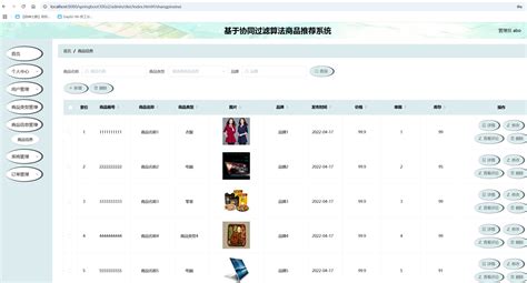 基于协同过滤算法商品推荐系统 Csdn博客