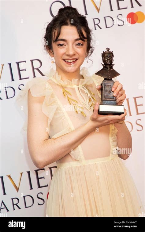 Actress Patsy Ferran Poses For Photographers Backstage With Her Best