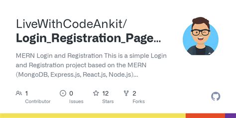 Github Livewithcodeankitloginregistrationpageinreact Mern Login