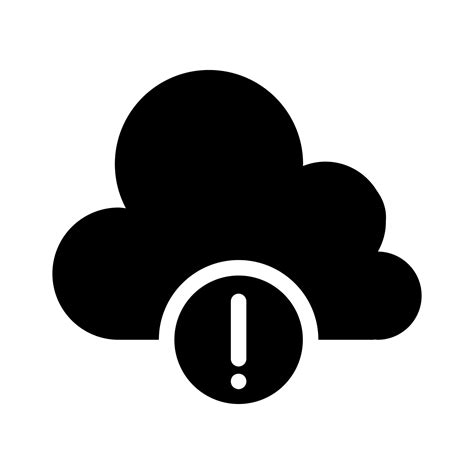 Cloud Warning Icon Vector Art At Vecteezy
