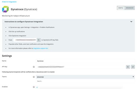Integrate Opsgenie With Dynatrace Integration Deprecated Opsgenie