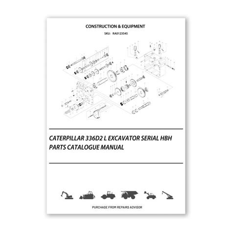 Caterpillar 336d2 L Excavator Serial Hbh Parts Catalogue Manual