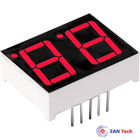 0 56 Inch 2 Digit 7 Segment Red Common Cathode Display Zan Tech