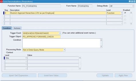 Oracle Ebs R12 Restrict Approval Hierarchies On Purchase Requisition And Purchase Order As Per