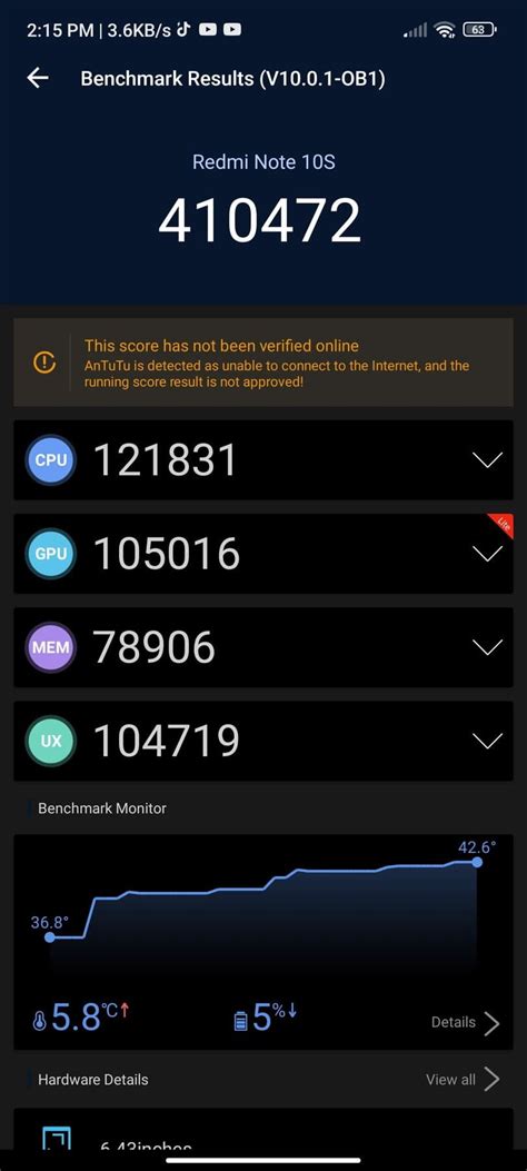 Antutu Scores Of Xiaomi Redmi Note S Nr Benchmark