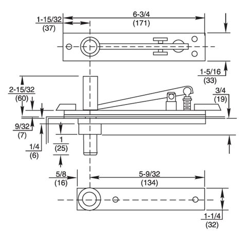 Rixson 345 Long Pin Top Pivot