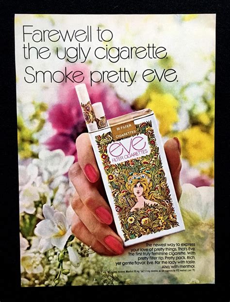 1971 Eve Cigarettes Vintage Ad Advertising Art Smoking Etsy