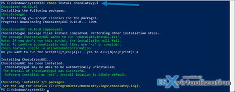 chocolatey gui as a front end deployment and management option esx