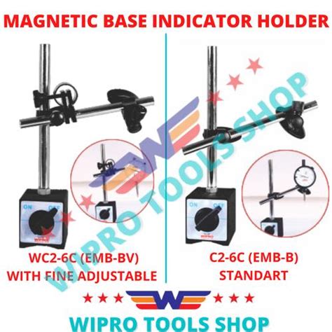 Jual Wipro Stand Dudukan Stang Dial Magnetic Base Indicator Holder C2 6c Standart Kota