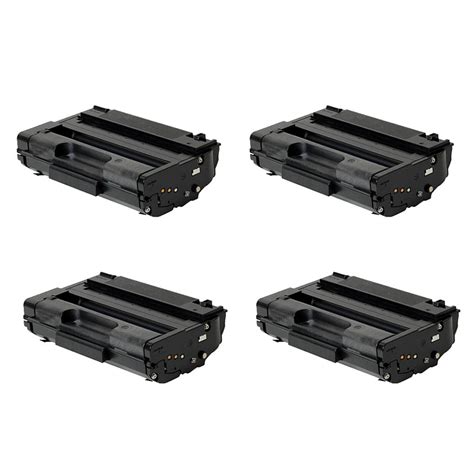 4x Ricoh 406517 Black Compatible Toner Cartridges Ink Hub