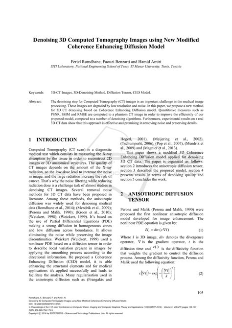 Pdf Denoising 3d Computed Tomography Images Using New Modified Coherence Enhancing Diffusion Model