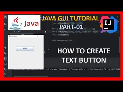 Java GUI Tutorial JButton Function Javax Swing How To Create Text Button YouTube