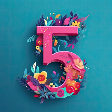 Número 5 Foto Premium