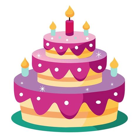 Premium Vector Birthday Cake Vector Illustration
