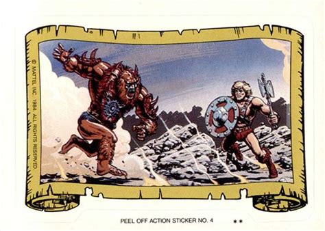 1984 Topps Masters Of The Universe Checklist Trading Cards Info