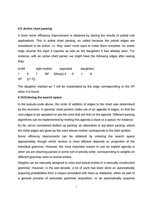 Active Chart Parsing This Is Active Chart Parsing So Called Because The Partial Edges Are