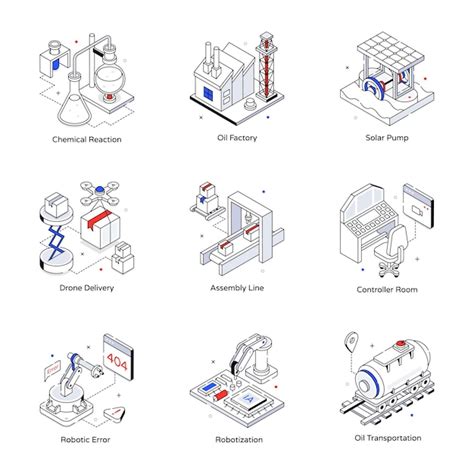 Premium Vector Pack Of Engineering Elements Isometric Icons