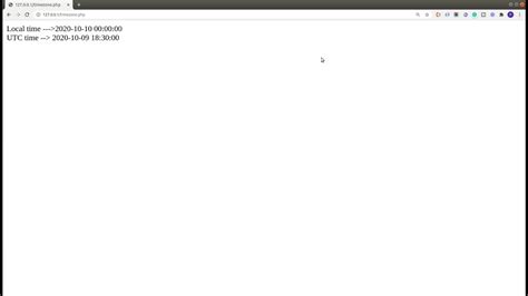 Convert Local Time To Utc In Php Youtube