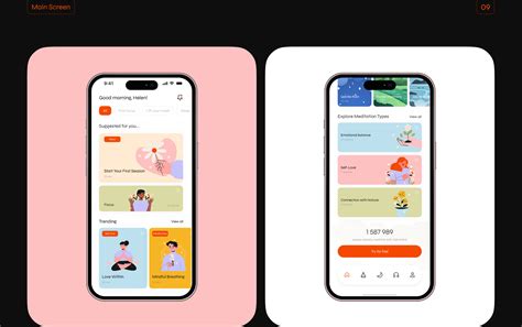 MEDITATION APP DESIGN UX UI Behance