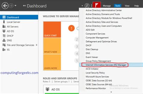 How To Configure Default Site In Iis Server 2019 Computingforgeeks How To Use Default Site In