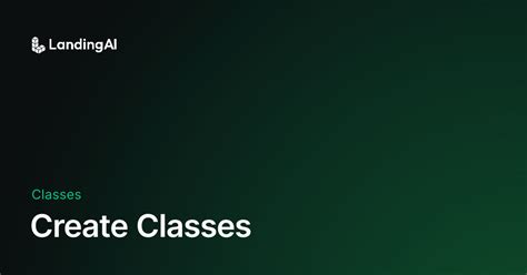 Create Classes Landingai