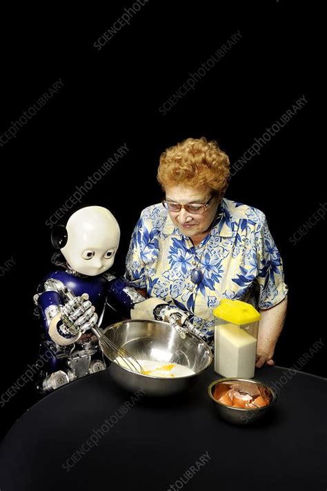 Icub Robot Interacting With A Woman Stock Image C022 2877 Science