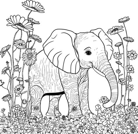 Free Printable Adult Coloring Pages Elephants