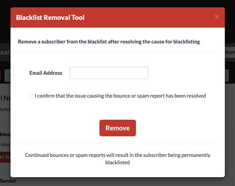 Blacklist Remove Knowledge Base