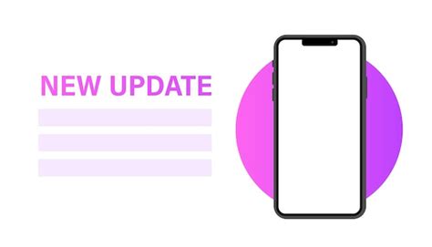 Premium Vector New Phone Update Flat Purple Blank Phone Screen