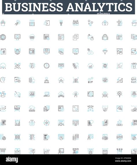 Business Analytics Vector Line Icons Set Business Analytics Data Intelligence Decision