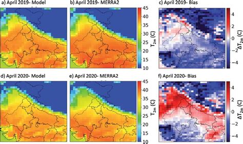 Averaged Hourly 2 M Temperature In April 2019 Top Row And 2020