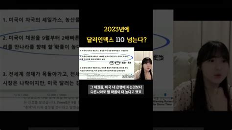 내년에 더 강달러 되는 이유 달러인덱스 110 그냥 넘는다 환율은 1500원 간다고 Youtube