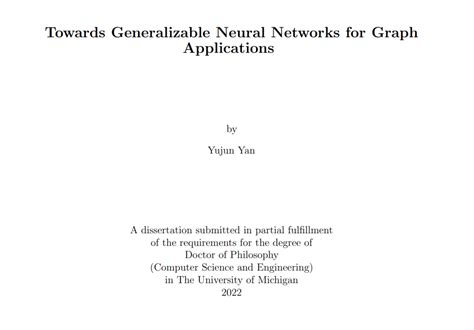 【博士论文】可泛化图神经网络 面向图应用的可泛化神经网络 Csdn博客