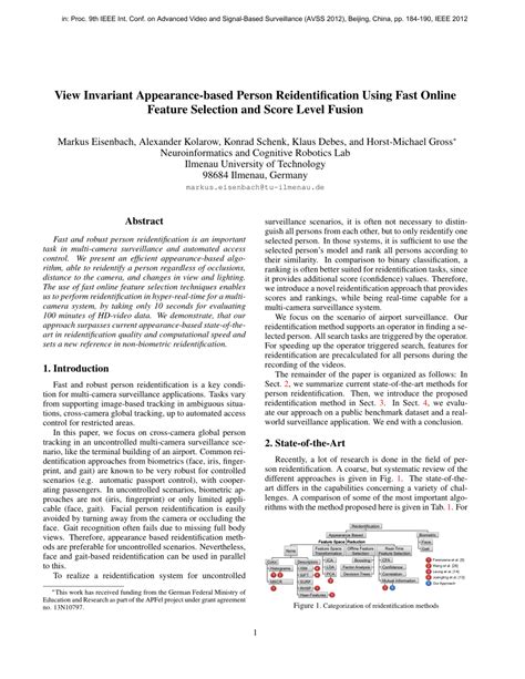 Pdf View Invariant Appearance Based Person Reidentification Using Fast Online Feature