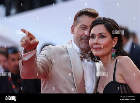 Nikolaj Coster Waldau Left And Nukaka Coster Waldau Pose For