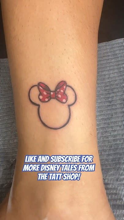 Fun Little Minnie Mouse Ears Tattoo For This Client Visiting The Parks