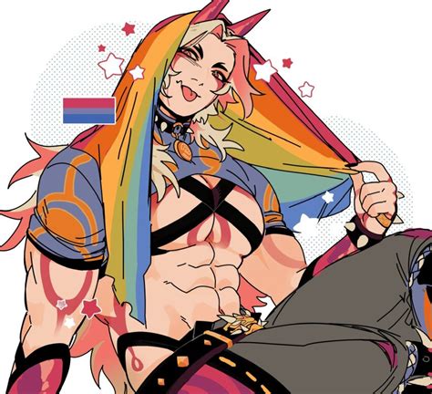 Dante Rottendevilman Arataki Itto Genshin Impact Highres 1boy