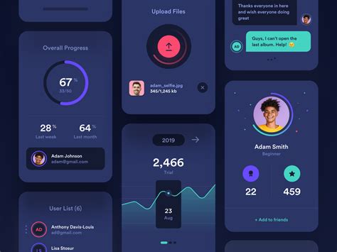 Widgetscards Dark Ui In 2025 Widget Design Ui Design Inspiration