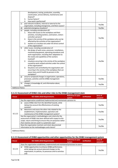 Iso 45001 2018 Audit Checklist Of Safety Pdf Business Administration Business