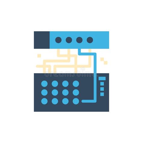 Analog Connection Device Module Sound Flat Color Icon Vector Icon