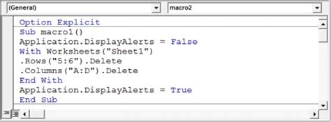 Delete Rows And Columns Using Vba In Microsoft Excel
