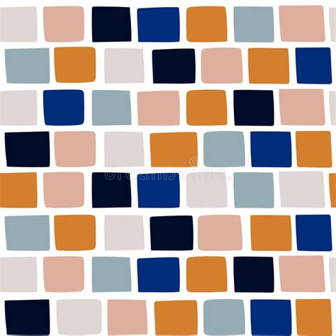 Seamless Pattern With Geometric Shapes Vector Geometric Texture Stock Vector Illustration Of