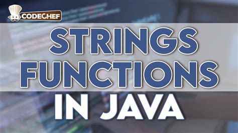 Java String Functions Youtube