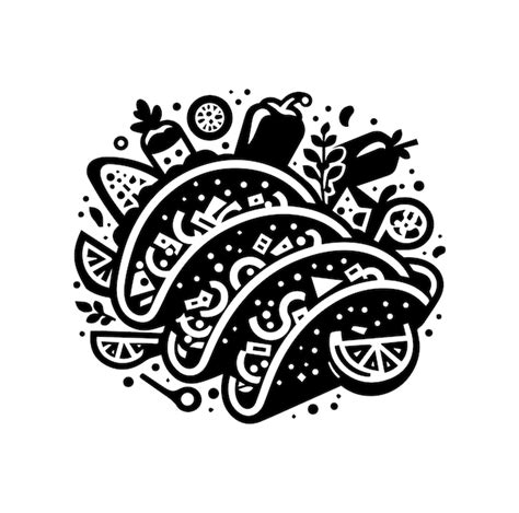 Premium Vector Free Vector A Tacos Silhouette