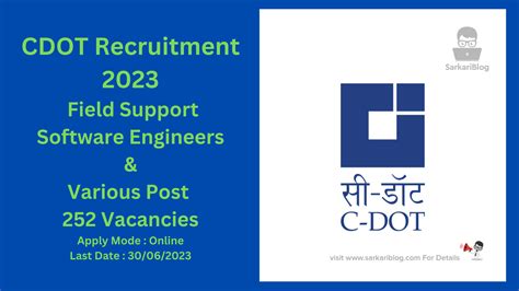 CDOT Recruitment Field Support Software Engineers