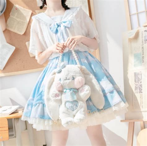 Candy Rabbit Plush Rabbit Shaped Crossbody