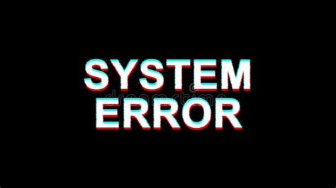 System Error Glitch Effect Text Digital TV Distortion 4K Loop Animation Stock Video Video Of